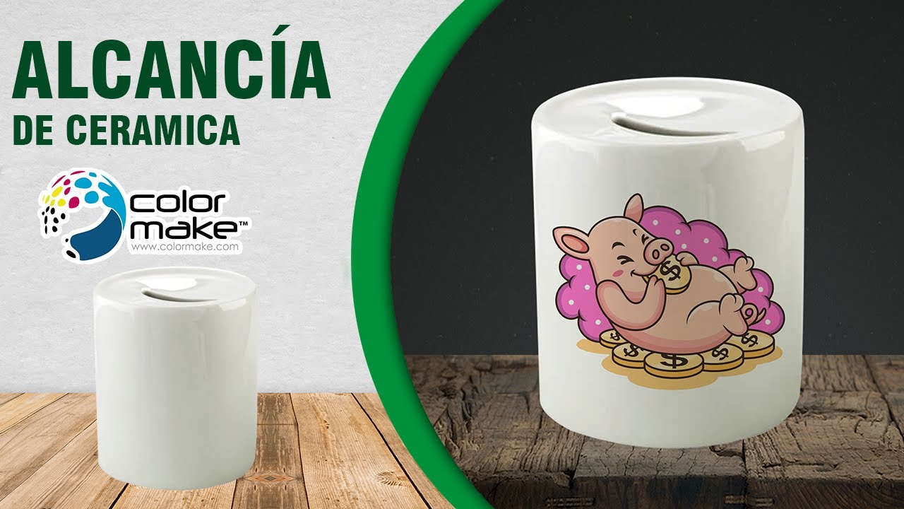 SUBLIMACIÓN DE ALCANCÍA DE CERAMICA i COLOR MAKE - YouTube