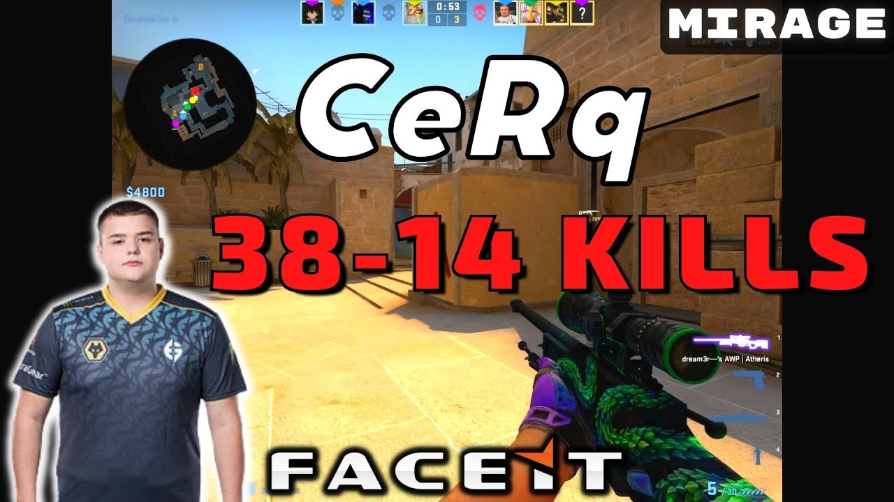 CSGO POV Evil Geniuses CeRq (38-14) Mirage 𝙒𝙞𝙣 (16-10) / Faceit 20.11. ...