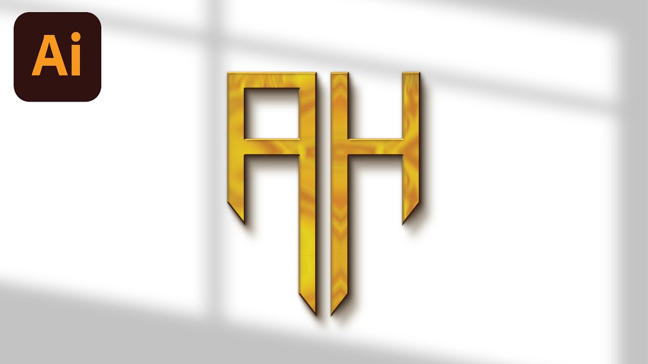 Professional Logo Design AH Logo Design in Adobe Illustrator - YouTube