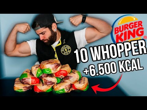 10 WHOPPER CHALLENGE 2,9KG (+6.500 KCAL) | RETO DE VELOCIDAD - YouTube