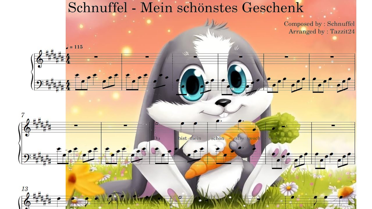 Mein Schönstes Geschenk – Schnuffel (piano + sheet) - YouTube