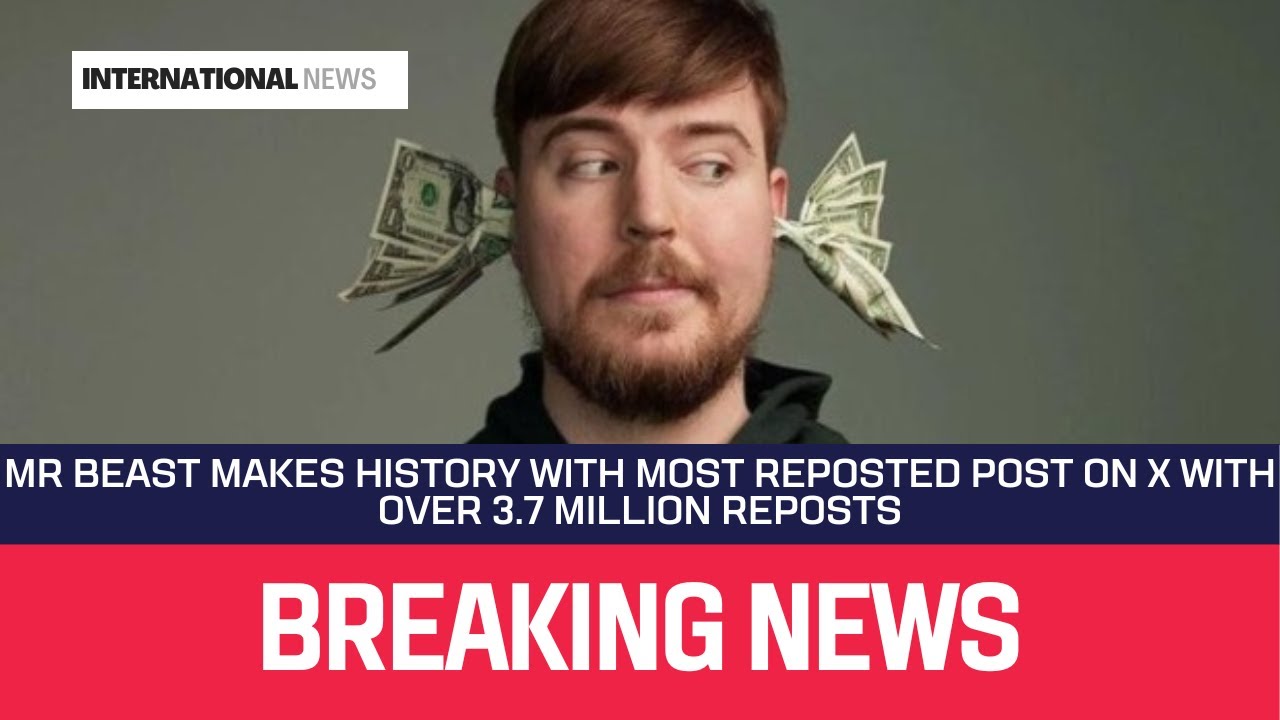 Mr Beast Makes History with Most Reposted Post on X with Over 3 7 ...