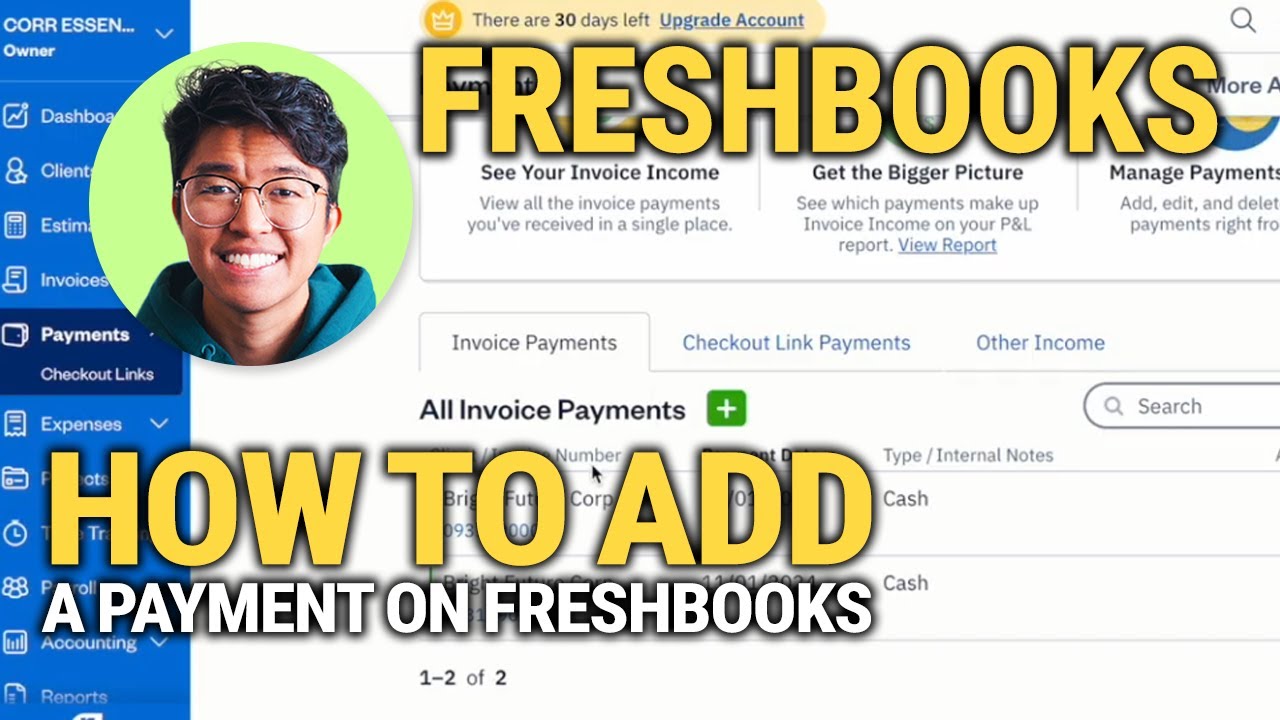 How to Add a Payment on Freshbooks: EASY Guide! - YouTube
