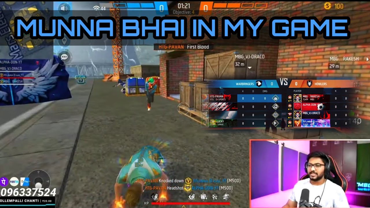 MUNNA BHAI IN MY GAME 🔥⚡ REACTION 🎯🔴 @Munnabhaigaming - YouTube