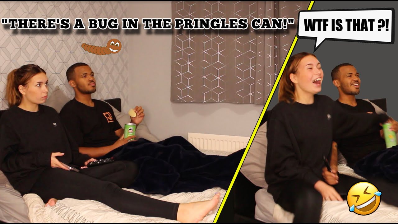 PRINGLES PRANK ON GIRLFRIEND! *She Freaked Out* - YouTube
