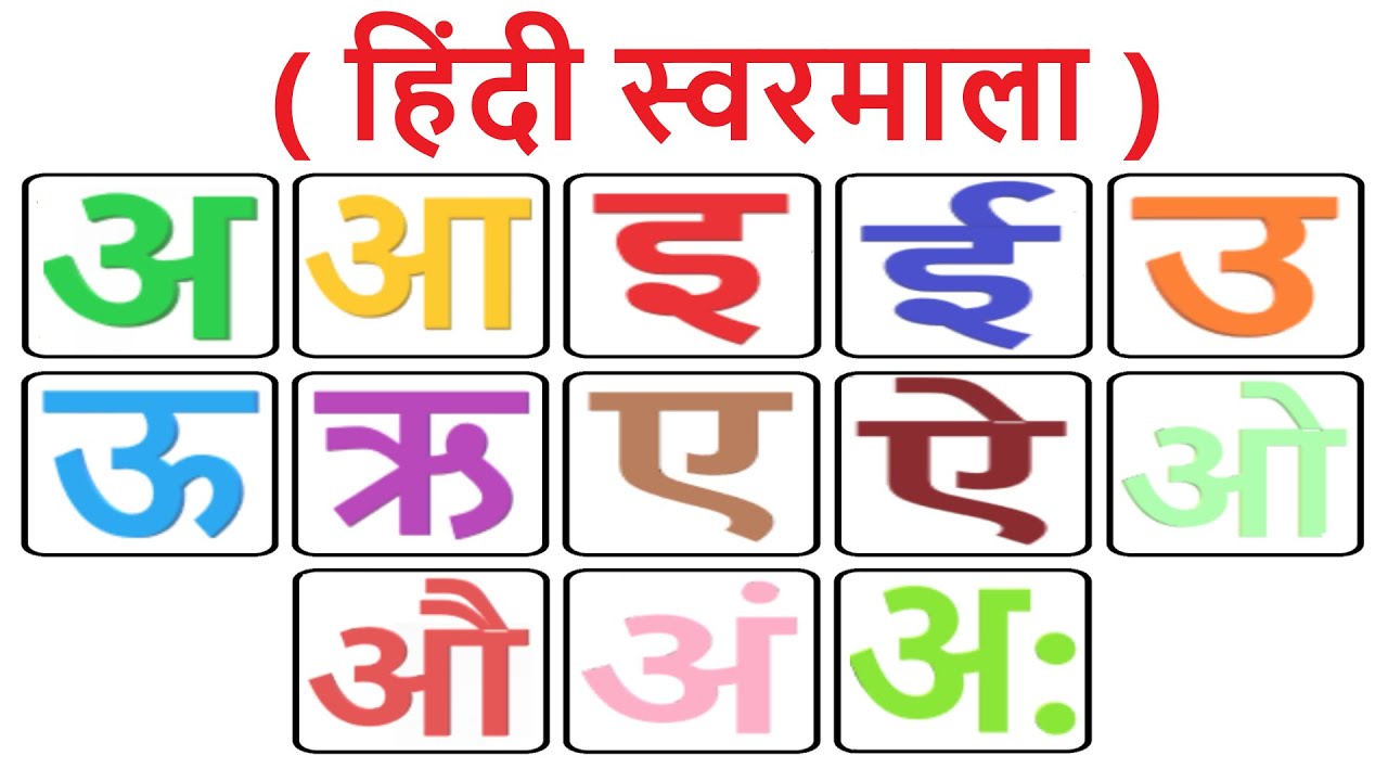 Learn Hindi Vowels - Swar | हिंदी स्वरमाला | Hindi Alphabets | A se ...
