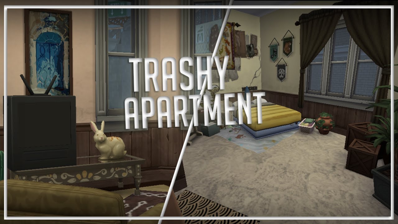 TRASHY APARTMENT | Sims 4: Speed build - YouTube