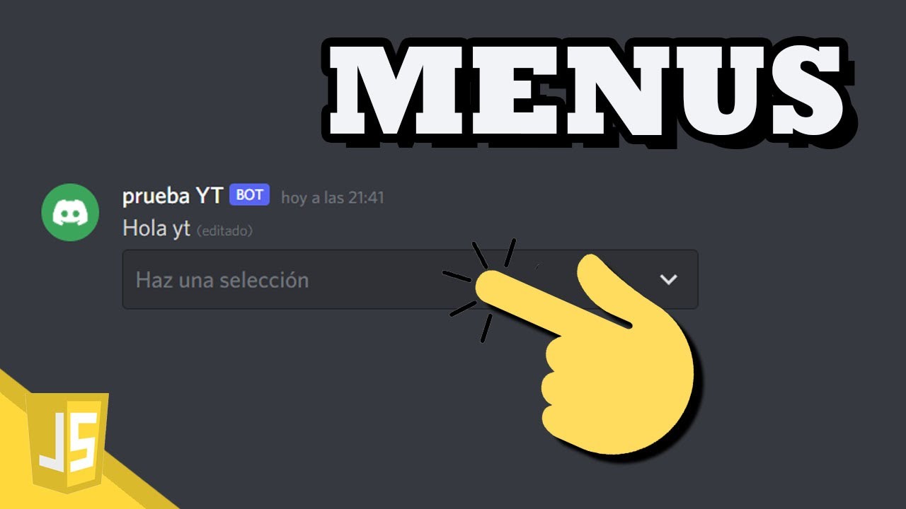 Menus Interactivos, Discord.js v13 (Sencillo) - YouTube