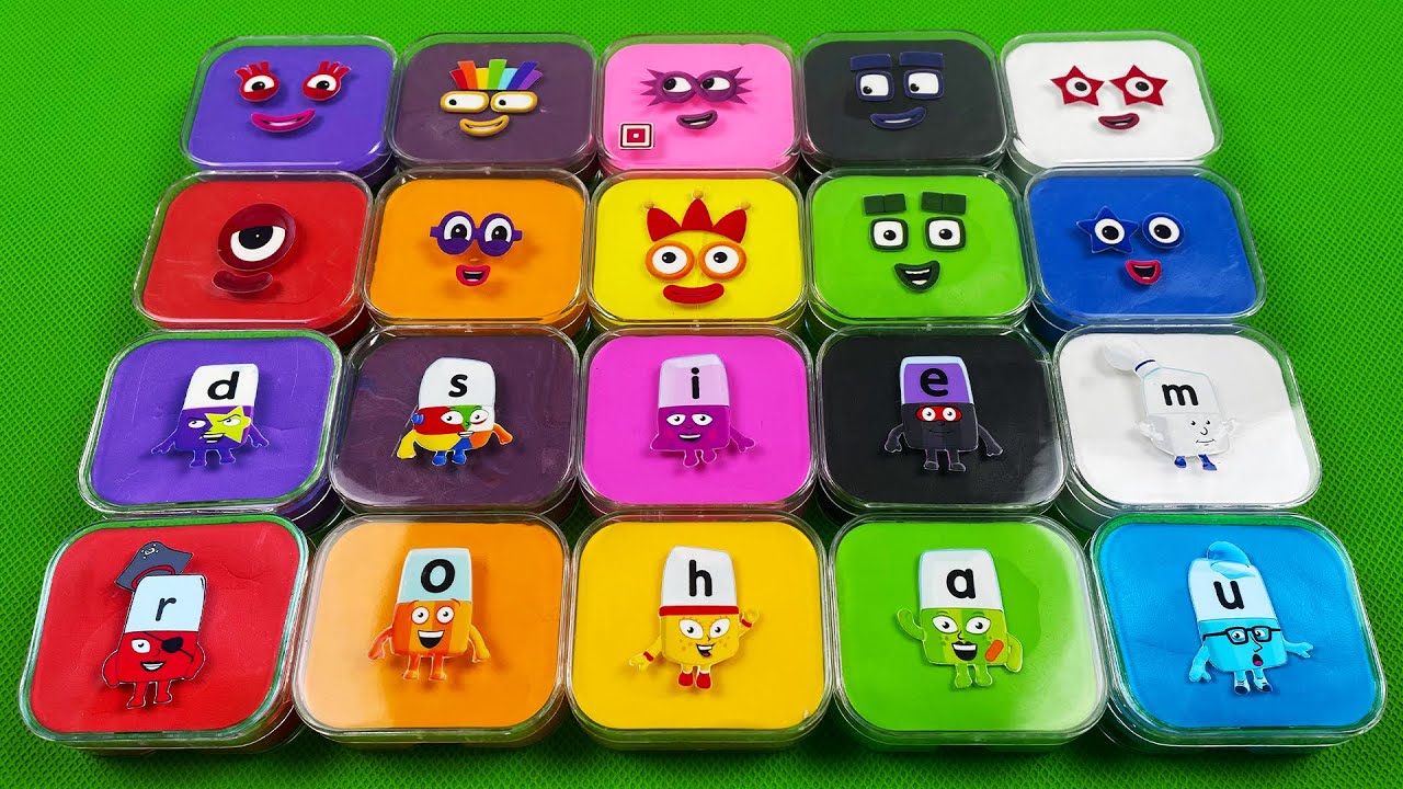 Numberblocks and Alphablocks - Looking CLAY With Rectangle Coloring ...
