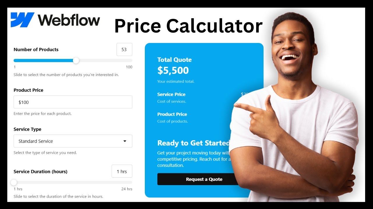 How to Add Price Calculator in Webflow [SIMPLE GUIDE] - YouTube