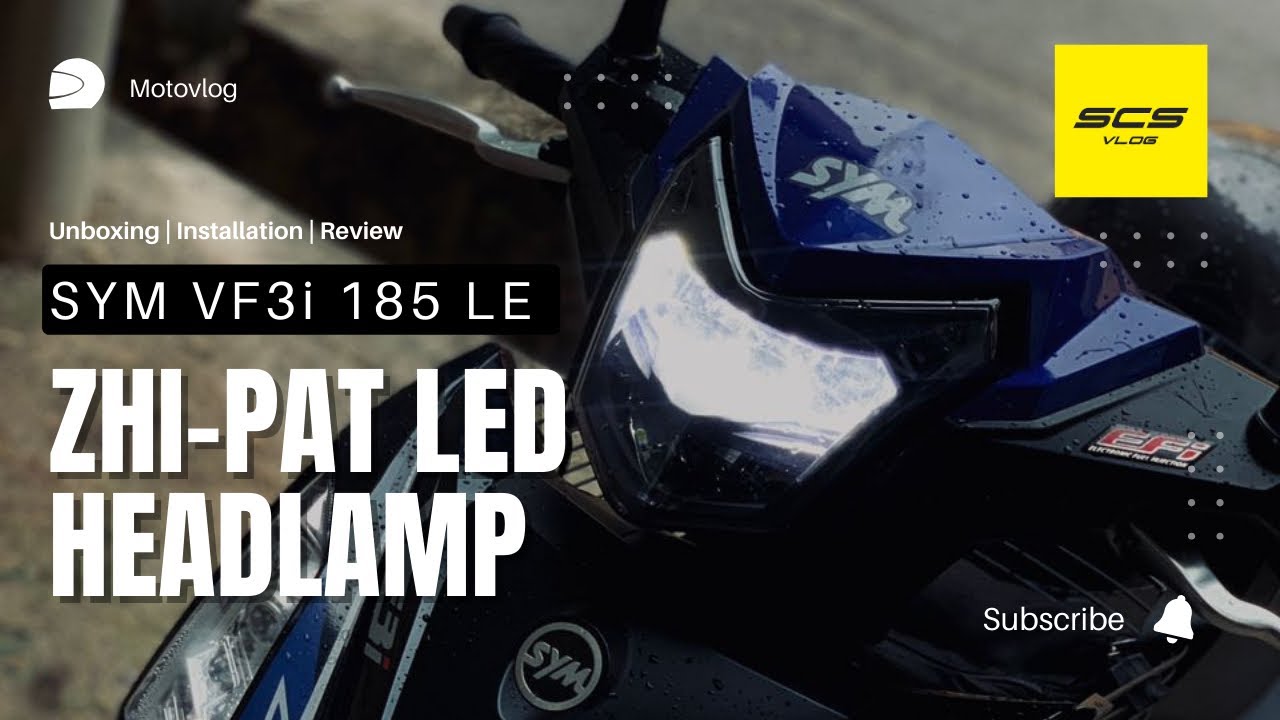 SYM VF3i 185 LE - Zhi-Pat LED Headlamp Installation | Step by Step ...