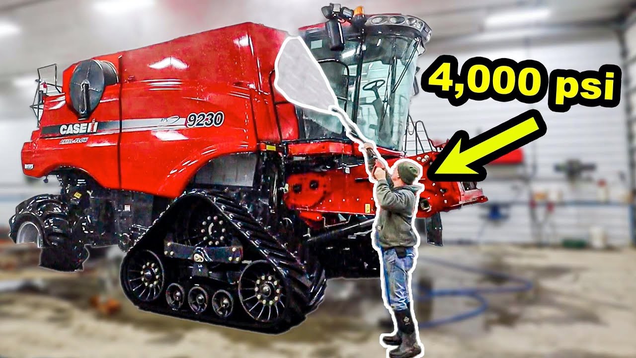 WASHING THE NEW COMBINE! - YouTube