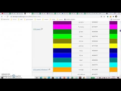 Libreria de colores CSS y RGB hexadecimal para dar color a texto en ...