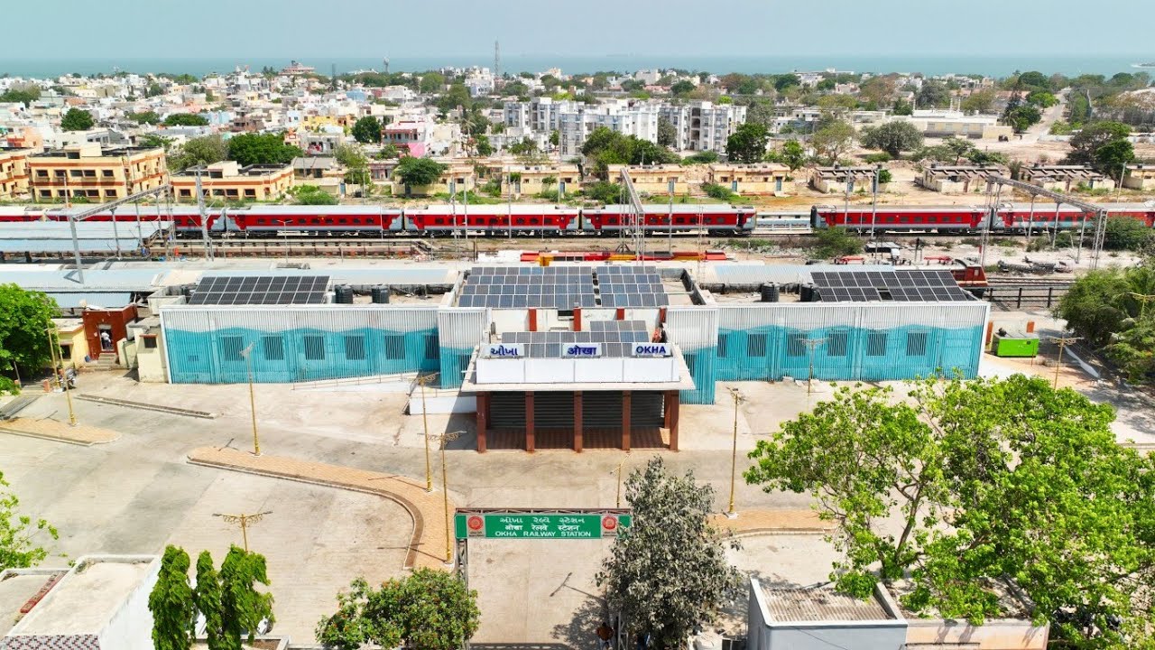 new railway station of okha - YouTube