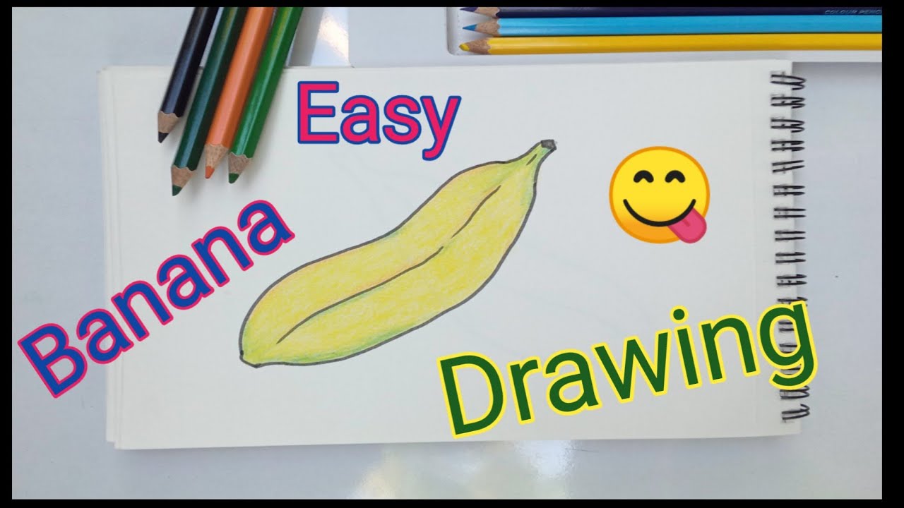 How To Draw Banana // Very Easy Banana Drawing Step By Step - YouTube