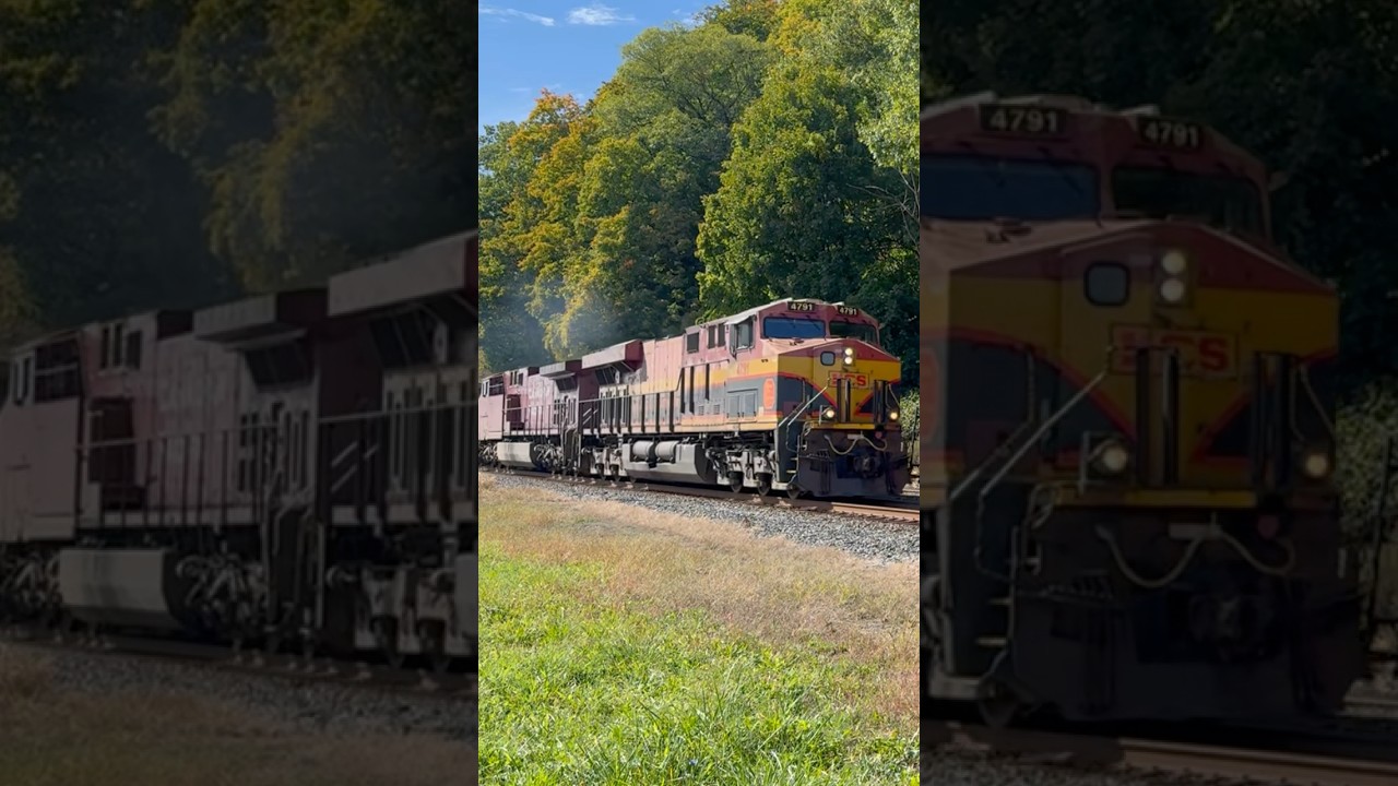 #csx B120 Northbound with Locos #kcsm #4791 and #cp #8548 at QR-72.4 ...