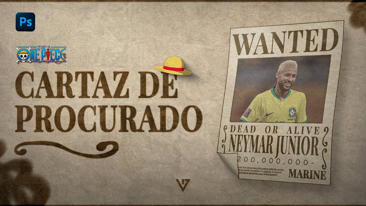 Como fazer um CARTAZ DE PROCURADO (One Piece) no Photoshop - YouTube