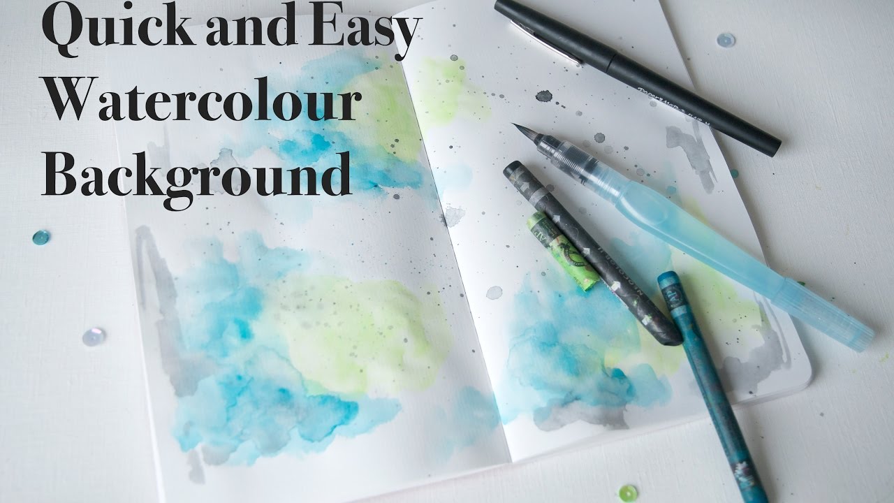 Quick and Easy Water Colour Background Tutorial - YouTube