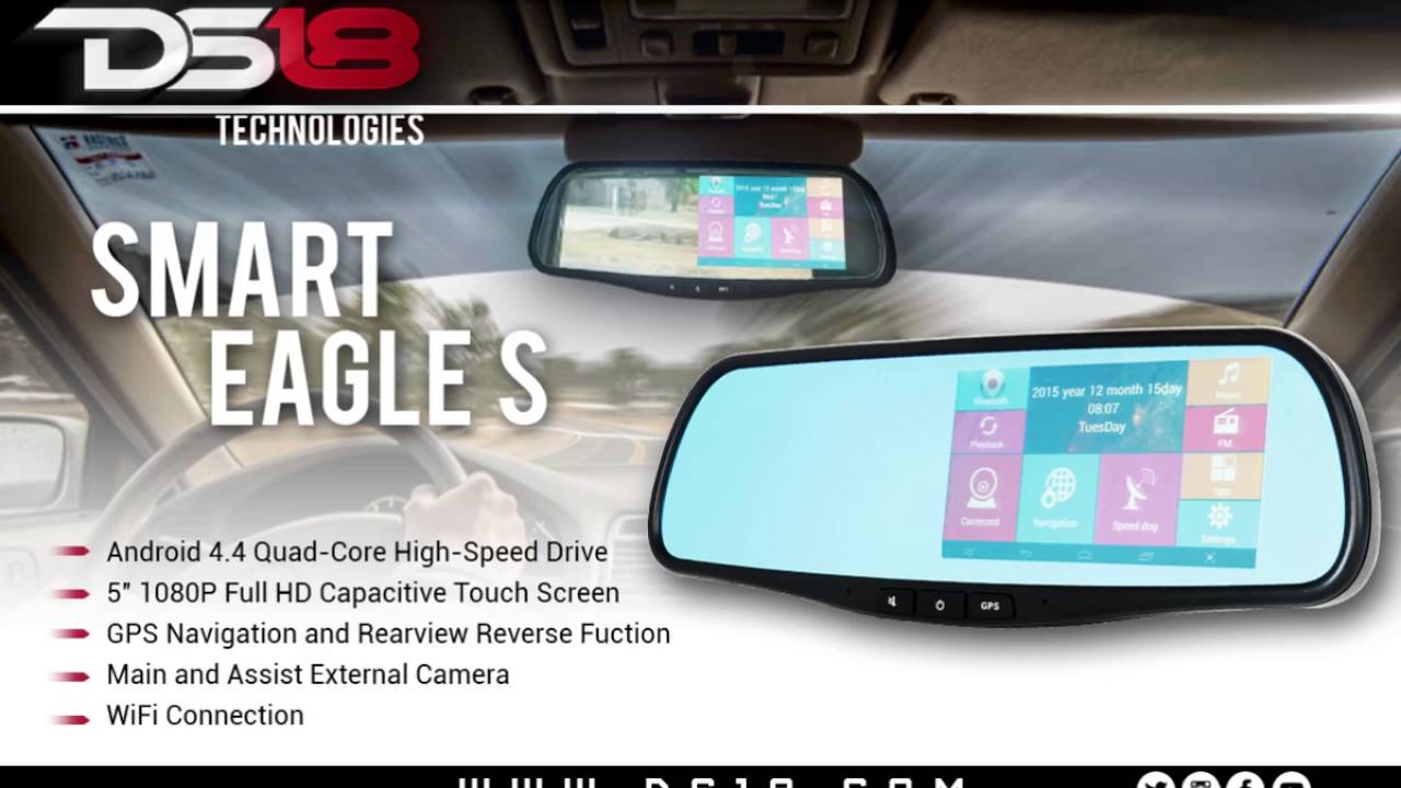 DS18 SMART EAGLE REARVIEW MIRROR & DASH CAM REC - YouTube