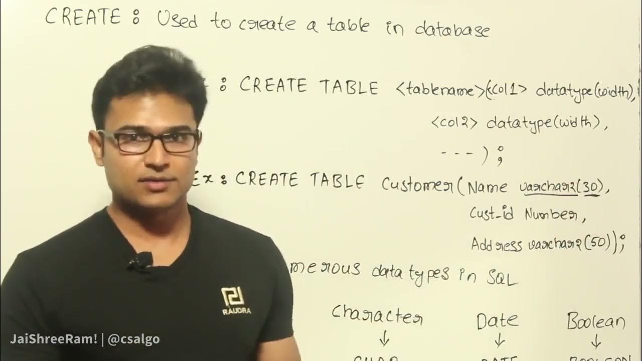3.SQL Table Creation: Step-by-Step Guide with Examples - YouTube