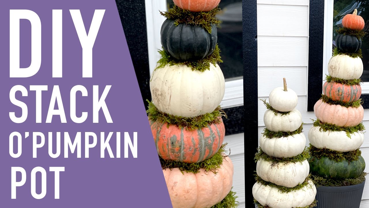 DIY Stack O' Pumpkin Pot || West Coast Gardens - YouTube