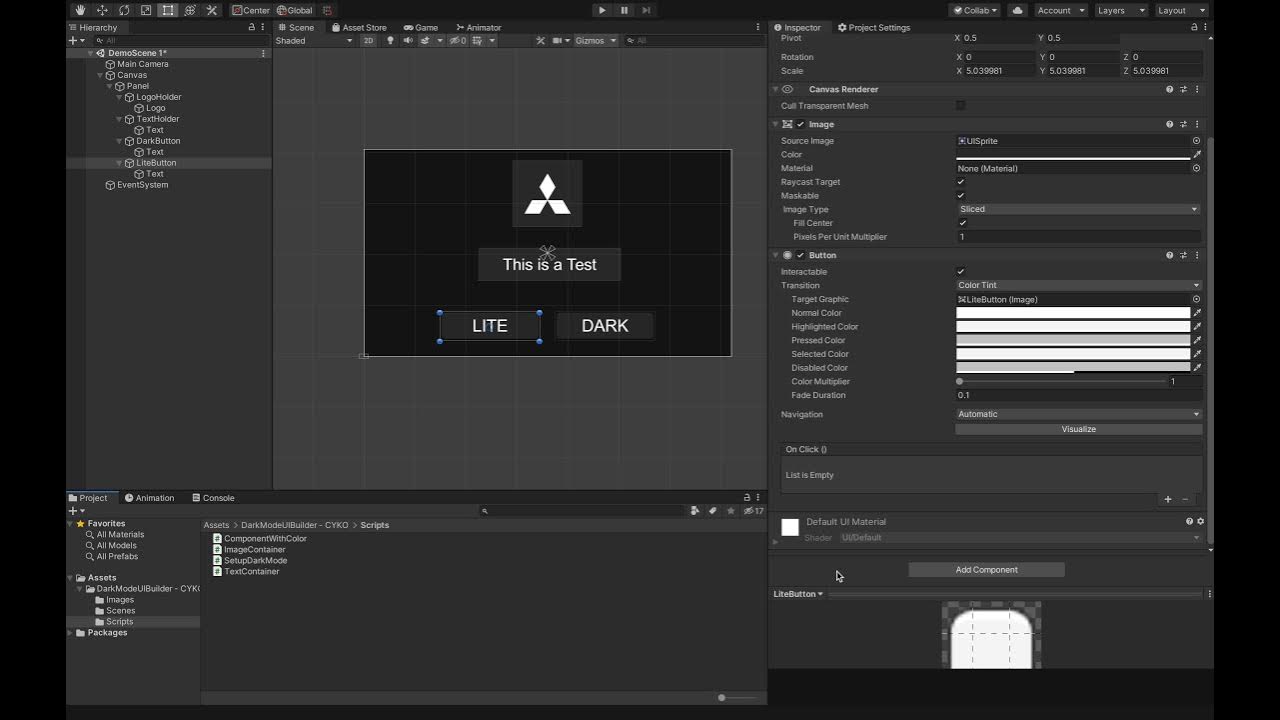 Dark/Light Mode UI Builder - Unity3D - YouTube