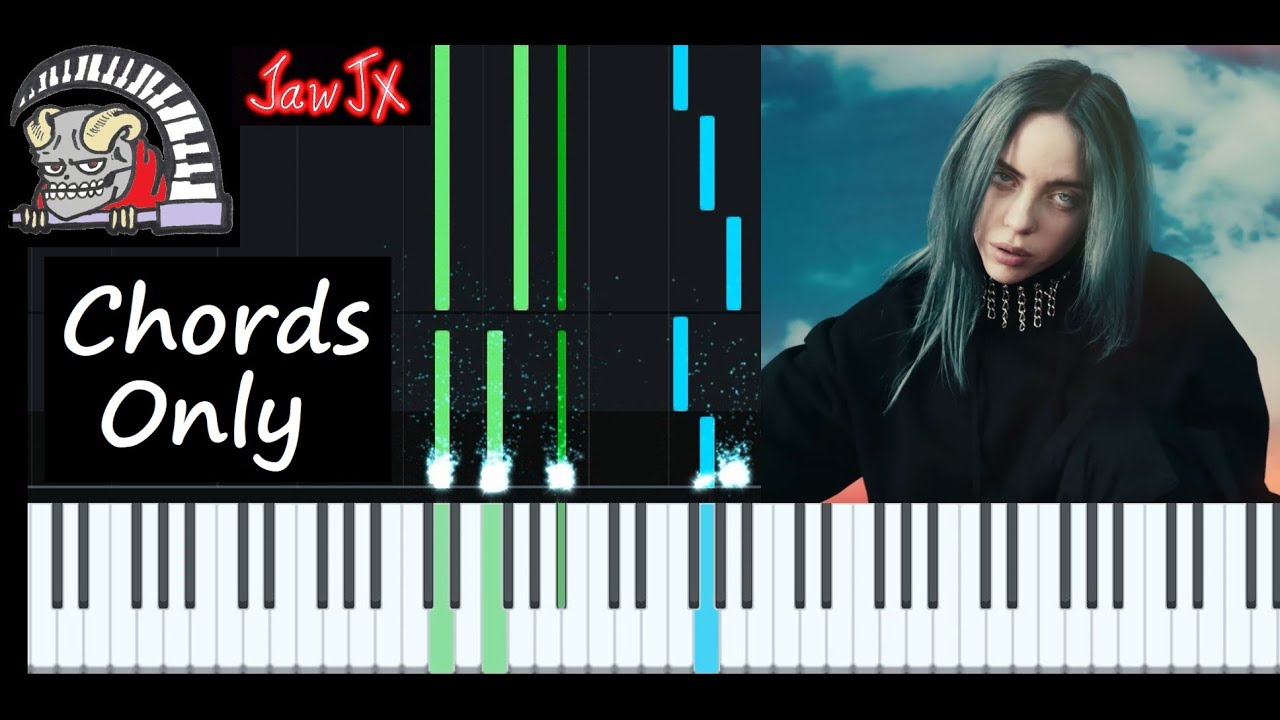 Billie Eilish - " Bad Guy " Chords Only Piano Midi Synthesia Lesson How ...