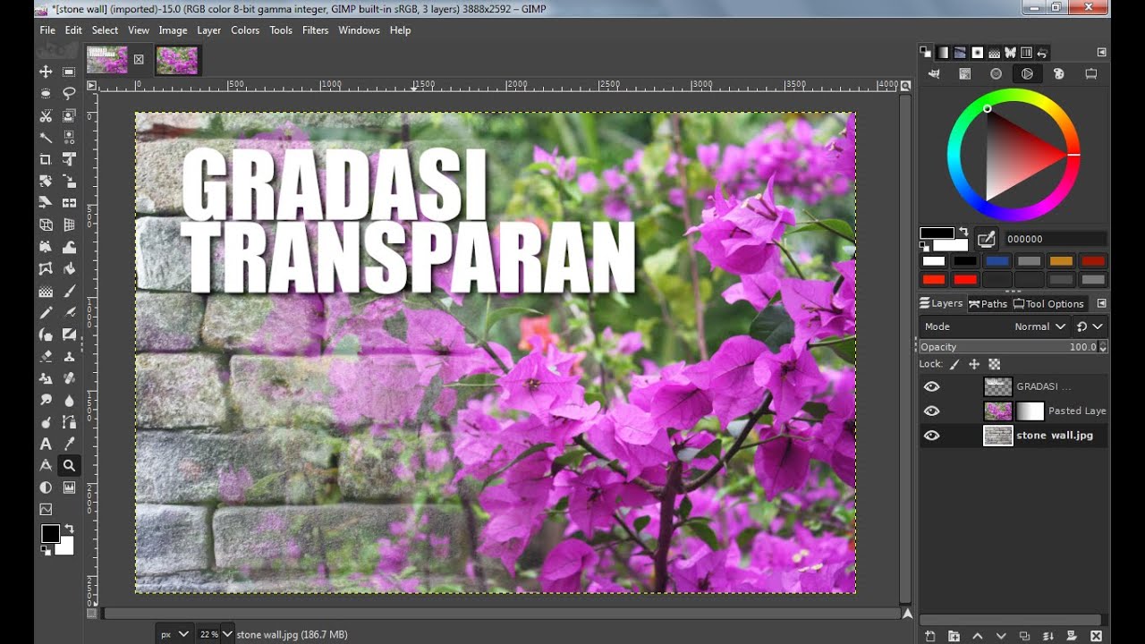 Cara Membuat Gradasi Transparan pada Foto Menggunakan GIMP - YouTube
