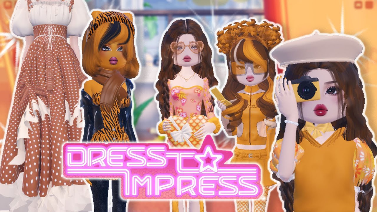 using ONLY orange color in DRESS TO IMPRESS Roblox 🥕 ONE COLOR ONLY ...