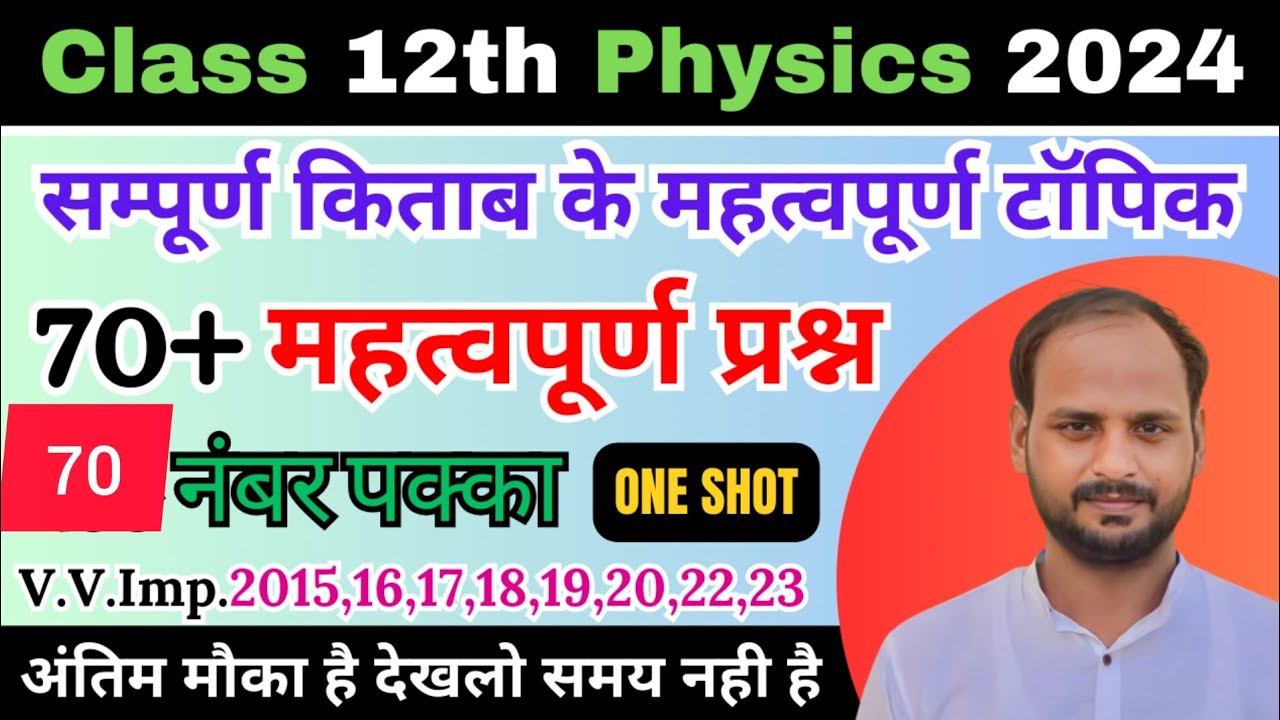 Class 12th Physics Important Questions L Complete Physics Important class-12th-physics-important-questions-l-complete-physics-important