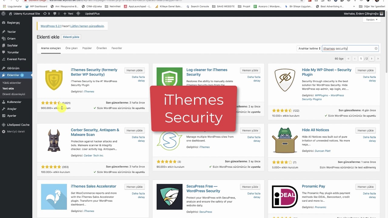 iThemes Security Wordpress Güvenlik Eklentisi #Giriş: Kurulum ve Aktifleştirme - YouTube