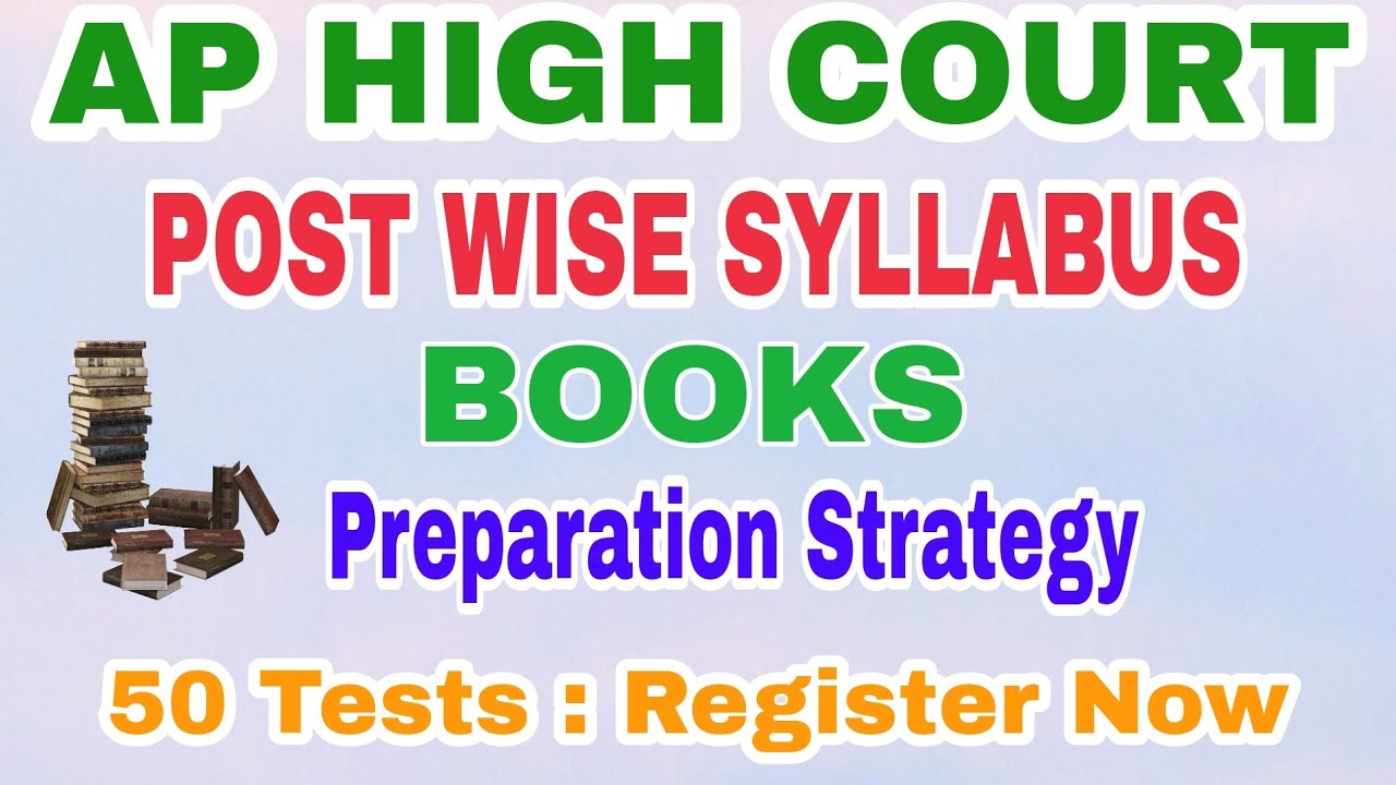AP High Court Exam Books and Syllabus | Preparation Strategy | 50 Tests ...