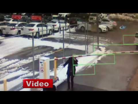 Bariyer kadının kafasına çarptı