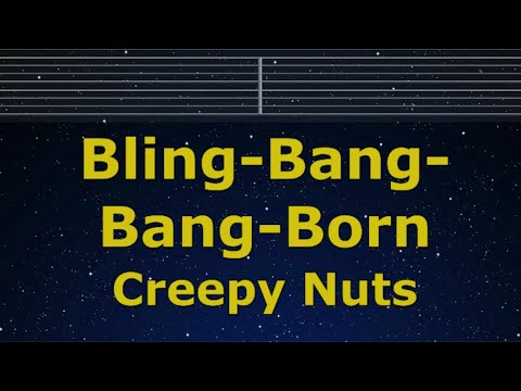 Karaoke♬ Bling-Bang-Bang-Born - Creepy Nuts 【No Guide Melody】 Instrumental, Lyric Romanized