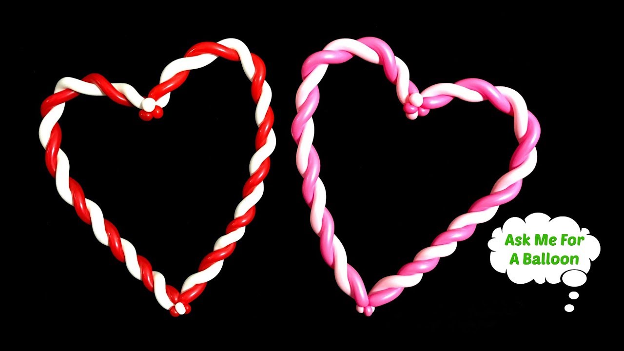 160 Spiral Heart Balloon Tutorial - YouTube