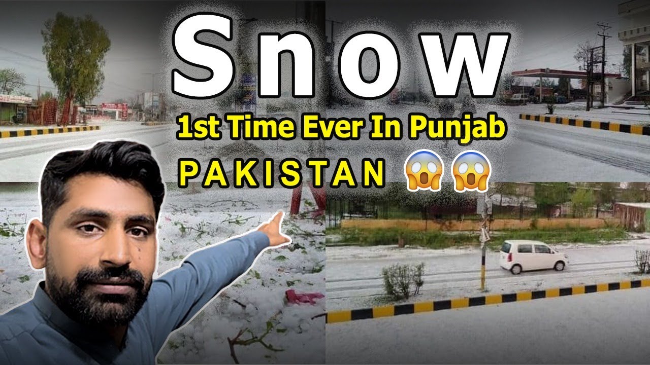 Snow in Punjab Pakistan For the FIRST TIME EVER 😱😱Its Mandi Bahauddin ...