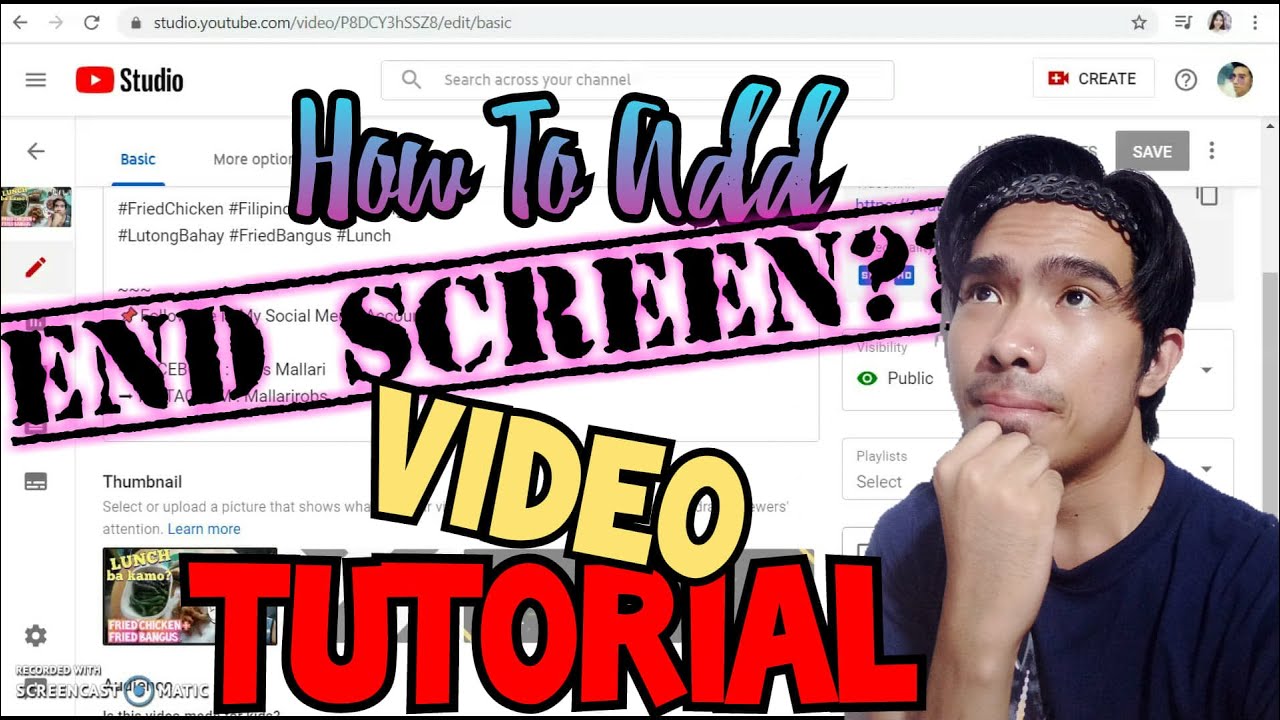 HOW TO ADD END SCREEN? | VIDEO TUTORIAL - YouTube