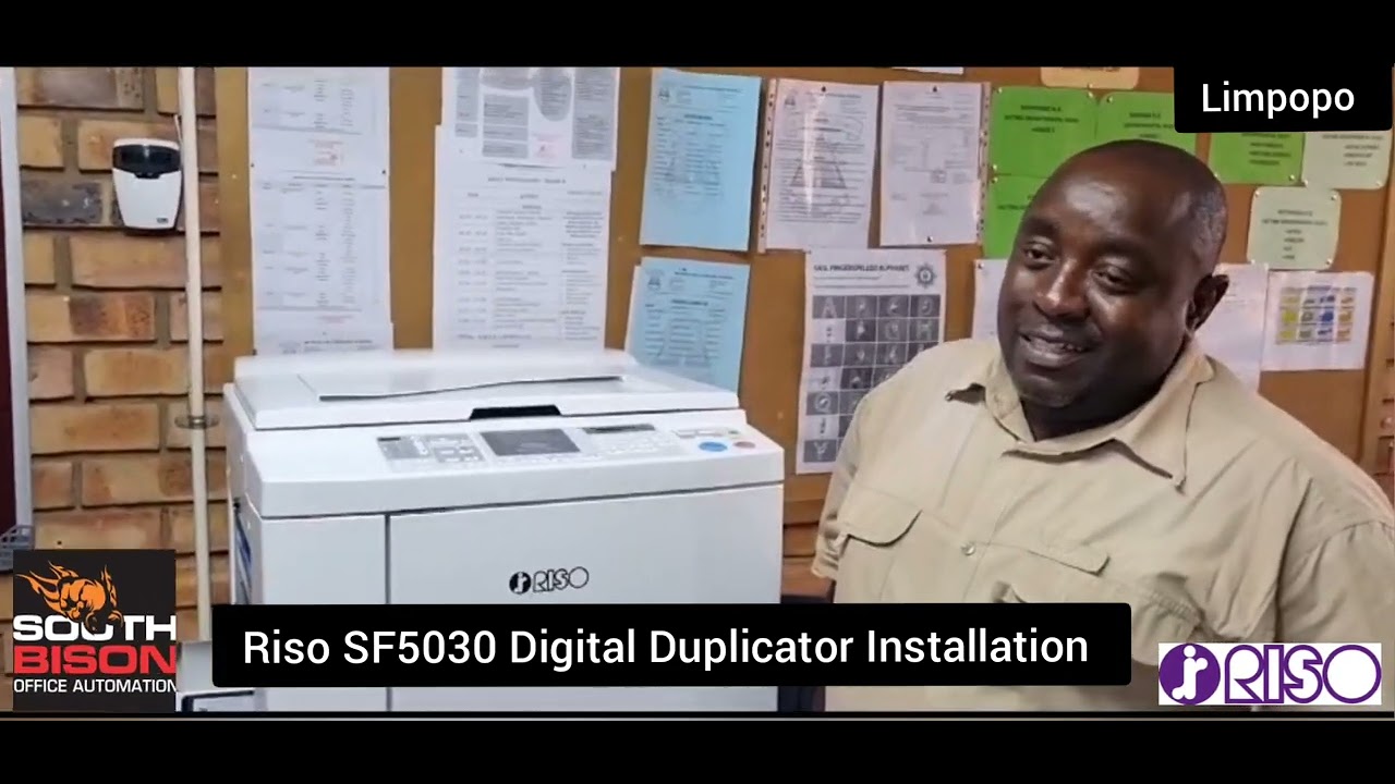 Riso SF5030 Digital Duplicator Installation, Mookgophong - YouTube