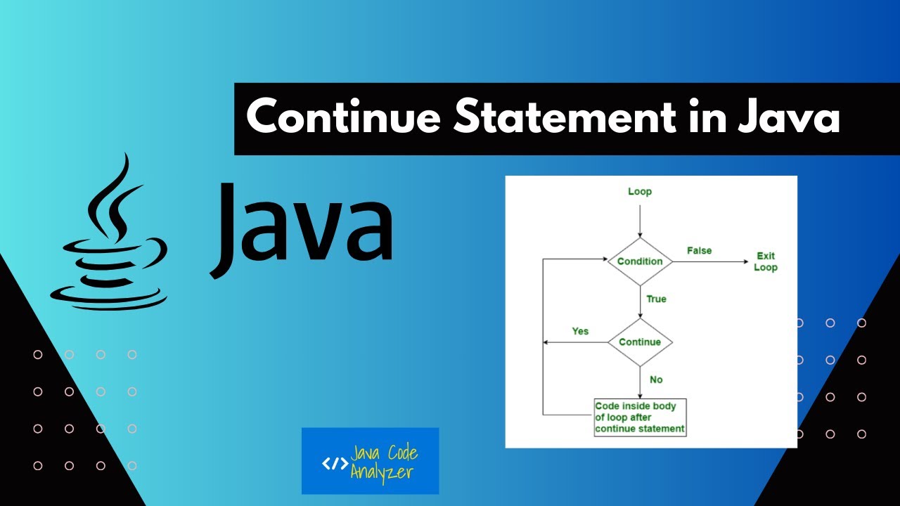 Continue Statement in Java - YouTube