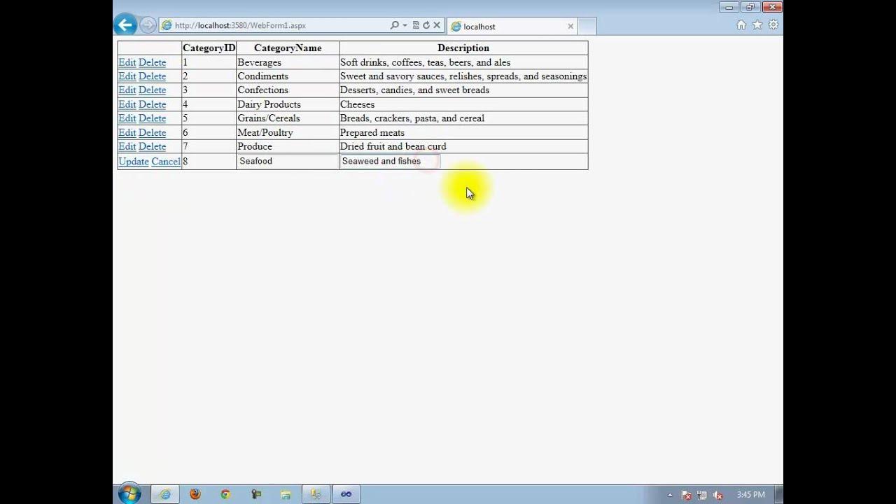 How to perform CRUD operations using EntityDataSource (Entity Framework) - YouTube