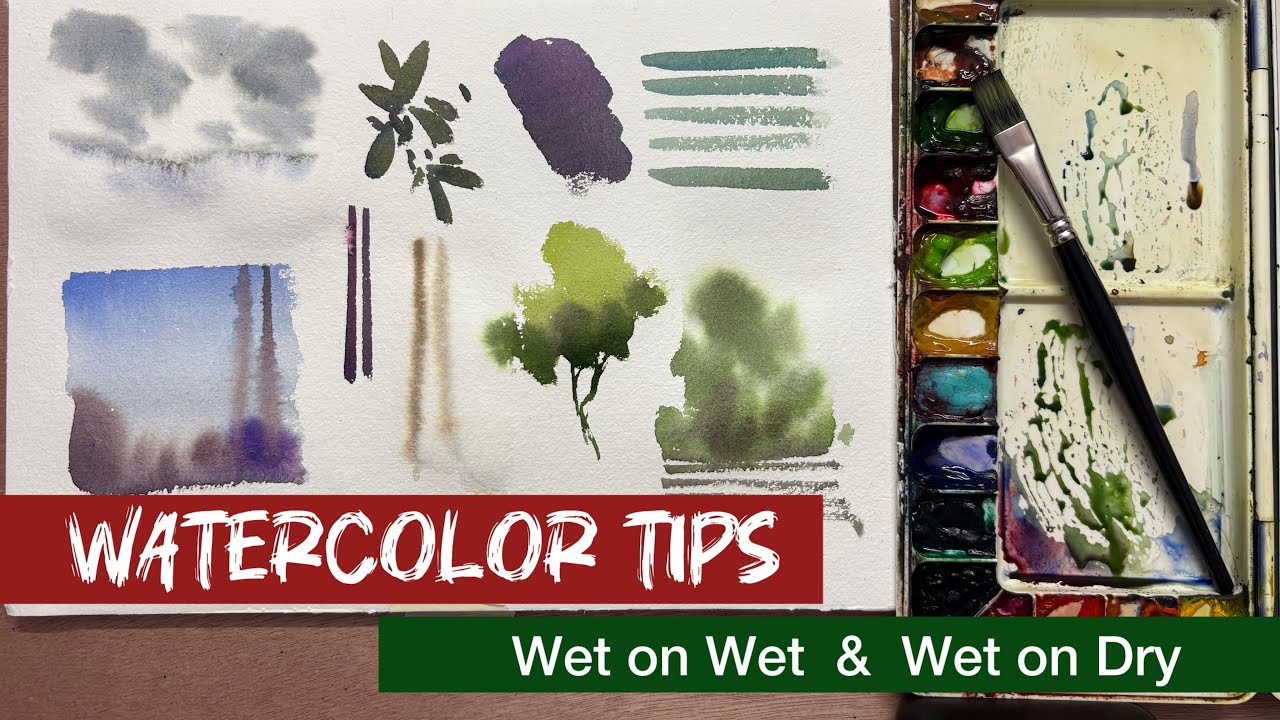 Wet on wet technique Vs Wet on dry technique in watercolour ...