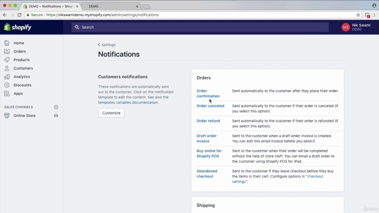8 Optimize Your Order and Shipping Notification Emails - SHOPIFY - YouTube