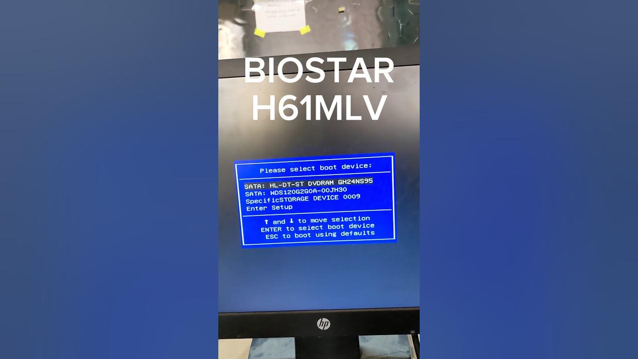 Boot Menu setting on BIOSTAR H61MLV - YouTube