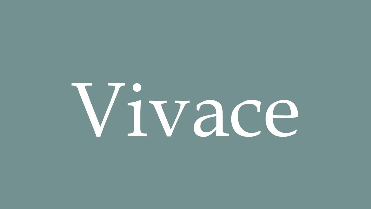 How to Pronounce ''Vivace'' Correctly in French - YouTube