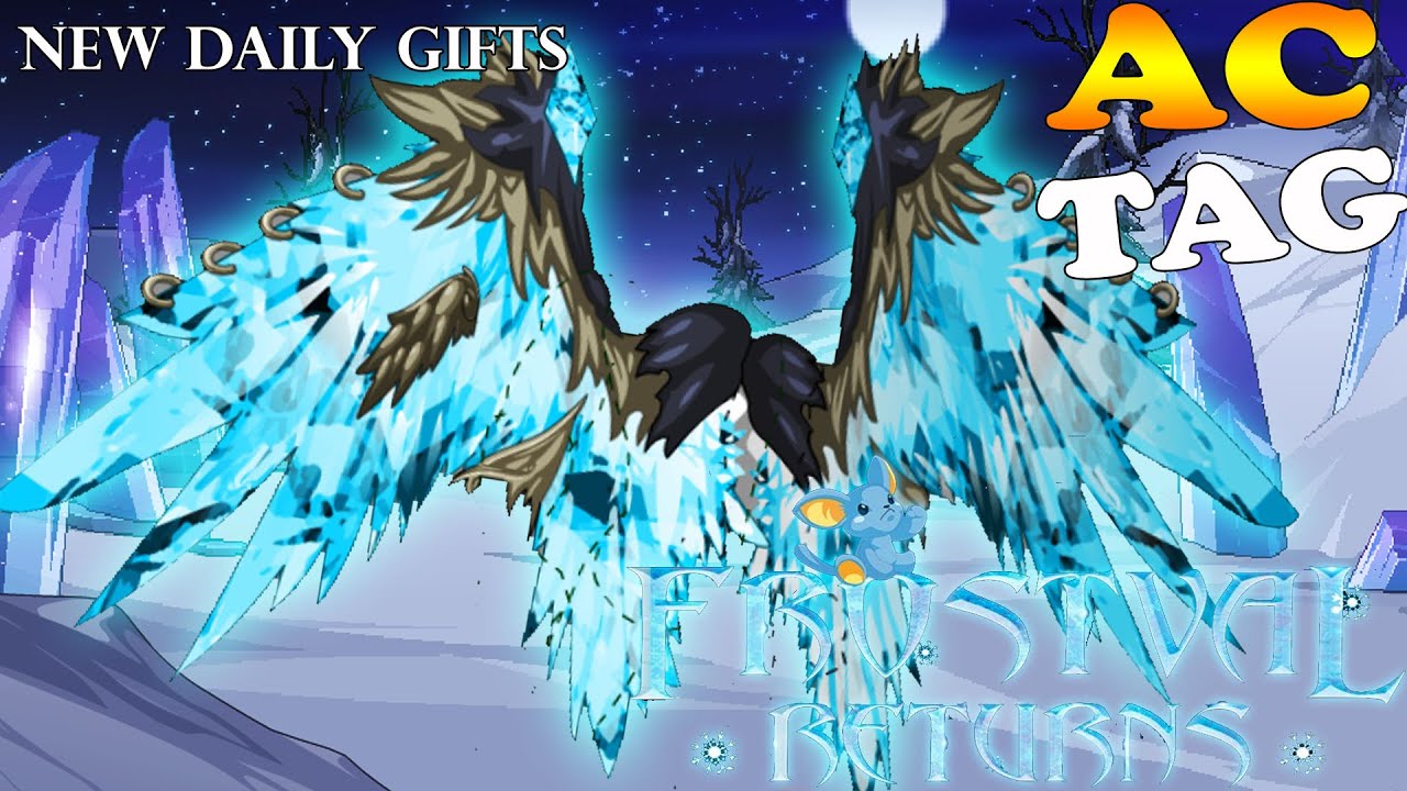 AQW NEW ICE WEPT RARE WINGS l PERMAFROST DRAGON GIFTS /JOIN SKADESPASS ...