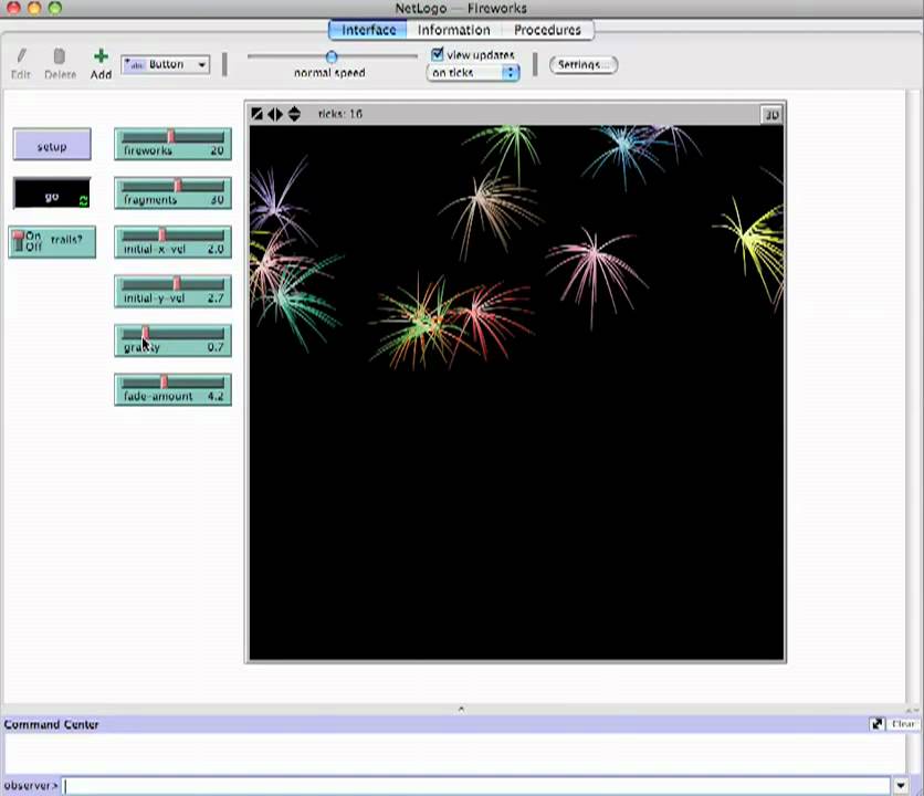 Netlogo Fireworks - YouTube