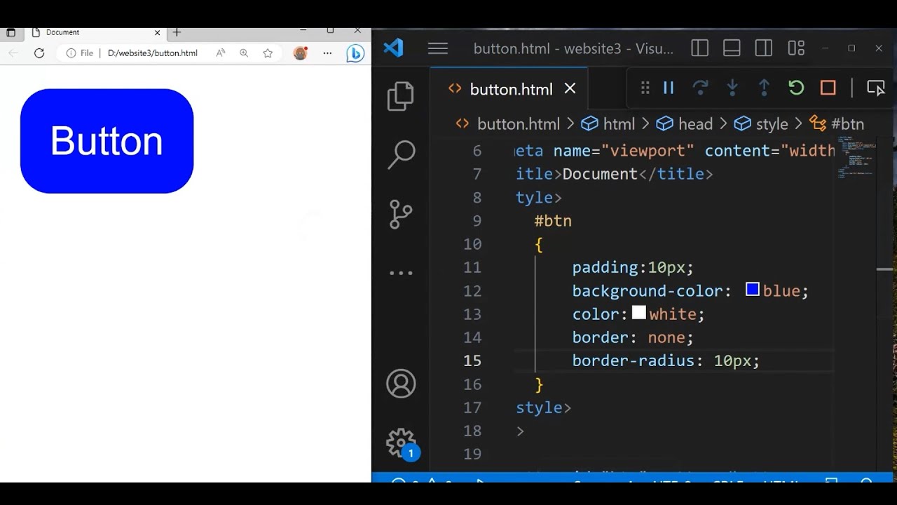 How to create a button using html and css | css buttons - YouTube