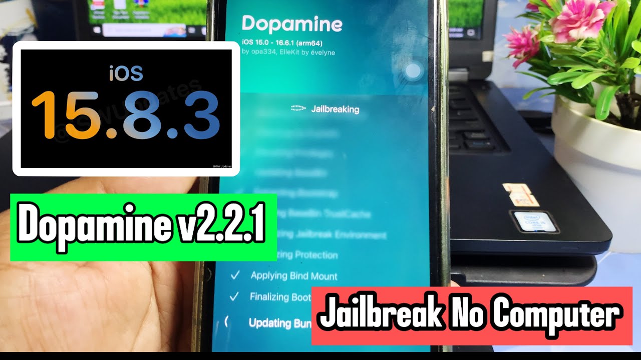 Dopamine v2.2.1 Jailbreak on iPhone iOS 15.8.3 - iOS 15 Working Done ...
