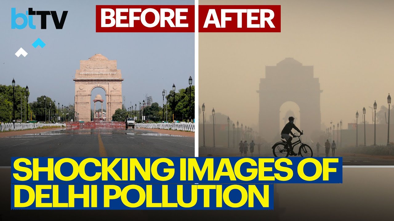 A Before And After Comparison Showing The Smog Suffocating Delhi - YouTube