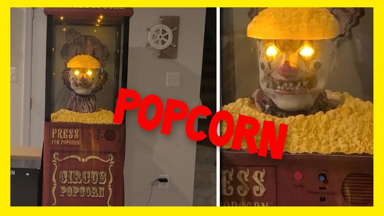 Circus Popcorn Machine Clown animatronic FULL DEMO | Halloween City ...